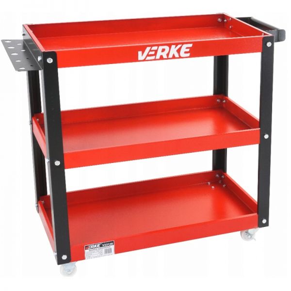 Raft metalic mobil pentru scule atelier 3 rafturi 70x74mm VERKE V33120 ...